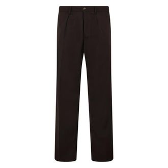 Slowear Slowear - Pantalon &agrave; pinces en m&eacute;lange de laine - Homme - Pantalons - Brun - Taille: W32