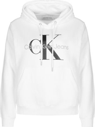 Calvin Klein Damen Hoodie Core Monologo mit Kapuze, Wei&szlig; (Bright White),XXS