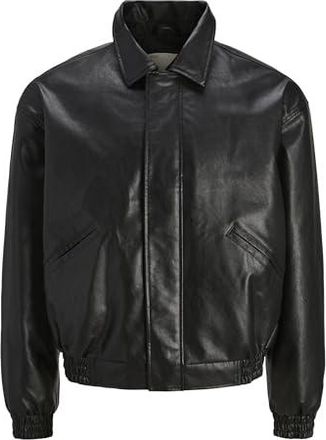 Jack & Jones PU Jacket Veste Bomber Jcochrome en polyur&eacute;thane, Noir, XL Hommes
