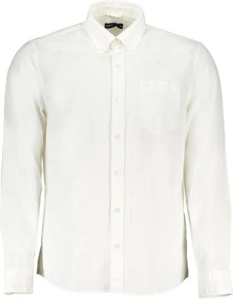 North Sails Homme, Chemises, Blanc, Taille: XL Chemise Blanche &agrave; Manches Longues avec Col Boutonn&eacute;