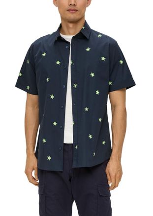 s.Oliver Kurzarmhemd im Slim Fit mit All-over-Print
