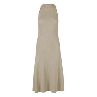 Bomboogie Femme, Robes, Beige, Taille: 44 FR Robe Midi C&ocirc;tel&eacute;e en M&eacute;lange de Viscose