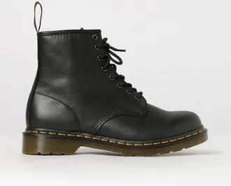 Dr. Martens Bottes de combat &agrave; lacets en cuir nappa avec tirette &agrave; logo