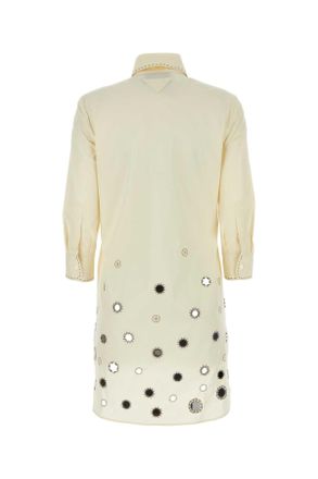 Prada Womens Shirt Dress Beige