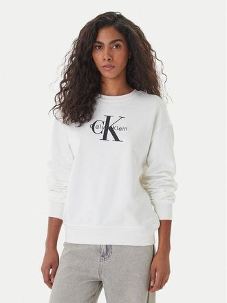 Calvin Klein Sweatshirt Monologo LV047B234G Wei&szlig; Relaxed Fit