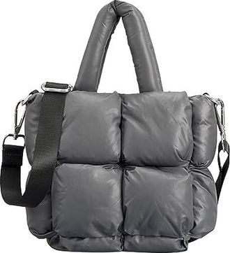 Generic Petit sac fourre-tout matelass&eacute; pour femme - Sac &agrave; bandouli&egrave;re doux - Sac &agrave; bandouli&egrave;re pour femme, gris, Taille unique