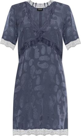 Zadig&Voltaire Femme, Robes, Bleu, Taille: 36 FR Redoxa Silk Dress