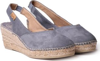 Toni Pons Keil-Espadrille f&uuml;r Damen aus Wildleder - Betty-A - Grau, 35 EU