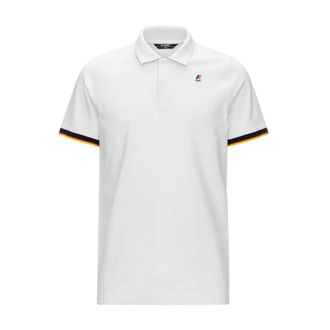 K-Way Vincent Contrast Stretch Poloshirt - - Tops - Herren - Wei&szlig; - 3XL