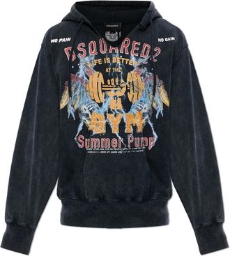 Dsquared2 Homme, Sweatshirts et sweats &agrave; capuche, Noir, Taille: XL Sweat &agrave; capuche avec Logo