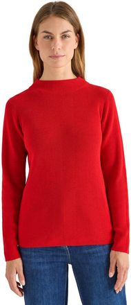 Cecil Damen 3015715 Strukturmix Pullover, Fiery Red, M EU