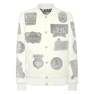 Philipp Plein Herren, Jacken, Wei&szlig;, LGr&ouml;&szlig;e