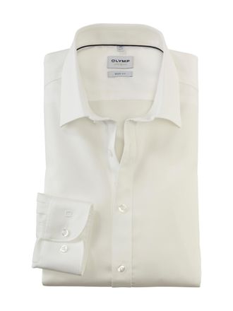 Olymp Herren Oberhemd Langarm Level.Five.Body.fit,Twill,Body fit,New York Kent,Hellbeige 20,45