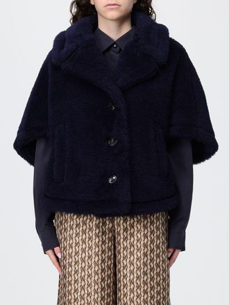 Max Mara Pelzmantel Damen Farbe Blau