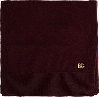 Dolce & Gabbana Kaschmirschal mit Applikation - - Accessories - Damen - Rot - ONE SIZE