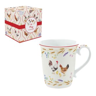 Easy Life Set mit 1 Tasse 27,5 cl aus Porzellan Country Life