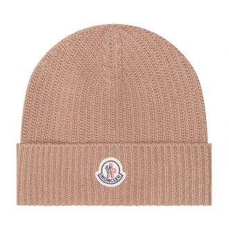 Moncler Rippstrick-M&uuml;tze - - Accessories - Herren - Beige - ONE SIZE