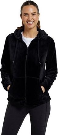 Mountain Warehouse Polaire à Capuche Femmes Snaggle - Douce, Chaude et Isolée, Nombreuses Poches, Légère avec Capuche Ajustable - Idéale pour lhiver Noir 42