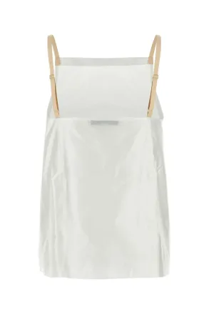 Carven Draped Silk-Blend Sweater - White
