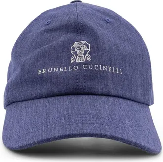 Brunello Cucinelli Homme, Accessoires, Bleu, Taille: M Casquette de baseball