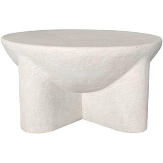 Made In Meubles Table basse ronde en bois effet b&eacute;ton Dana&eacute;
