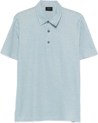 Brioni Homme, Tops, Bleu, Taille: S Piqu&eacute; Cotton Polo