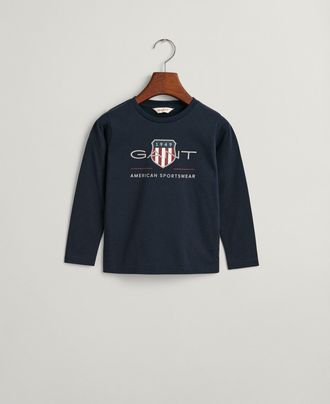 GANT Kinder Archive Shield Langarm-T-Shirt (122/128) EVENING Blau