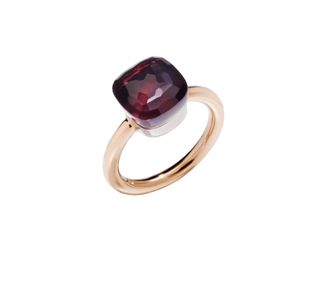 POMELLATO Garnet And Rose Gold Nudo Ring