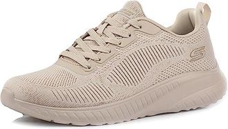 Skechers Bobs Squad Chaos Face Off, Chaussures de Sport pour Femme, Naturel, 36.5 EU