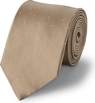 CHARLES TYRWHITT Krawatte aus Seide mit Punkten - Gelbbraun