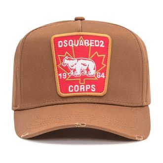 Dsquared2 Homme, Accessoires, Brun, Taille: ONE Size Casquette de baseball Canadian Patch
