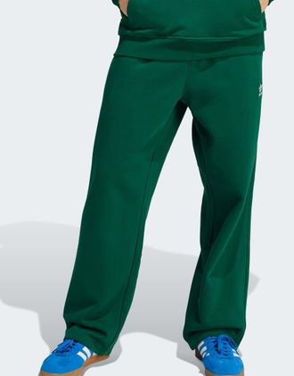 adidas Originals Trefoil Essentials - Hose in College-Gr&uuml;n mit offenem Saum