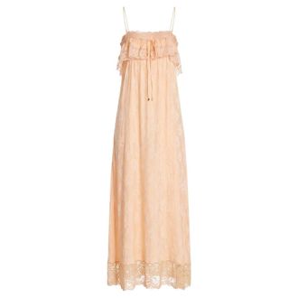 Chlo&eacute; Robe Longue - Femme - Robes - Beige - Taille: 36 FR
