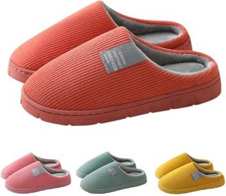 Generic Pantoufles Femme en Peluche Hiver Chaud Chaussons de Polaire Doux et L&eacute;gers pour la Maison Confortable Chaussons Pilou Chausson Plats Sherpa Fourr&eacute;es 