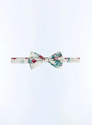 Fursac Noeud papillon en satin de soie &agrave; motif - Taille Unique - Homme