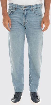 HUGO BOSS Jean tapered fit en denim de coton &agrave; 5 poches avec passants