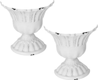 BESPORTBLE Veemoon 2 St&uuml;ck halbmetallene Urnenvasen - halbtransparente Blument&ouml;pfe/Pflanzgef&auml;&szlig;e mit Sockel zur Wandmontage f&uuml;r k&uuml;nstliche oder echte Blumen, geei