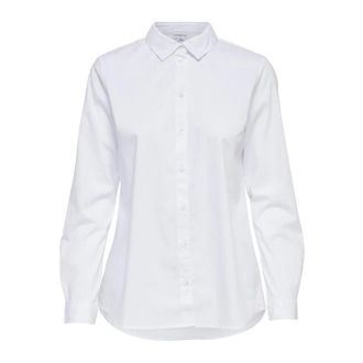 Jacqueline de Yong Popeline Hemd Langarmshirt - - Blouses & Shirts - Damen - Wei&szlig; - S