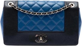 Chanel Pre-owned Double Flap Crossbody Bag - - Pre-owned - Damen - Blau - ONE SIZE