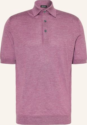 Ermenegildo Zegna Zegna Strick-Poloshirt Mit Seide Und Cashmere rosa
