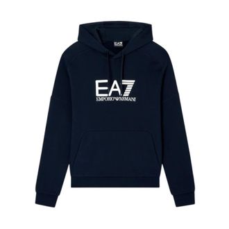 Emporio Armani Visibility Kapuzenpullover aus Baumwollmischung - - Sweatshirts & Hoodies - Herren - Blau - XL