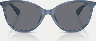 Ralph Lauren Phantos-Sonnenbrille mit grauer Linse in Streifenblau