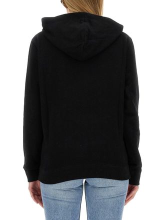 Saint Laurent Logo Print Sweatshirt - Black