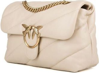 Pinko Love Puff Crossbody Bag - Beige