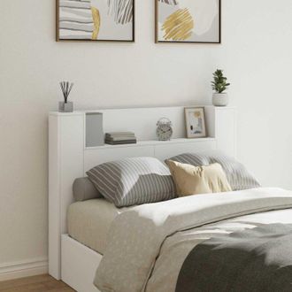 vidaXL vidaXL T&ecirc;te de lit Blanc 140 x 16,5 x 103,5 cm Bois ding&eacute;nierie