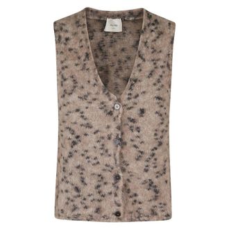 Alysi Gilet Sprinkle Knit - - Jackets - Damen - Braun - S