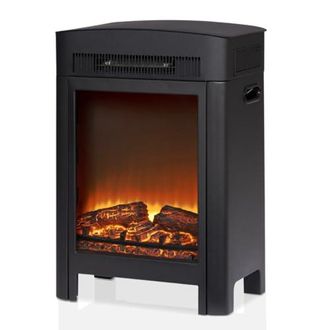 Alpina Kaminofen Elektrisch Luzern - Elektrokamin mit Heizung 1800-2000W - Elektrischer Kamin mit Thermostat Heizung - LED Kamin mit realistischem Flammeneff