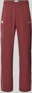 Les Deux Trackpants mit Logo-Stitching Modell Seersucker