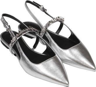 Michael Kors Femme, Chaussures, Gris, Taille: 36 1/2 EU Dina Leather Chaussures