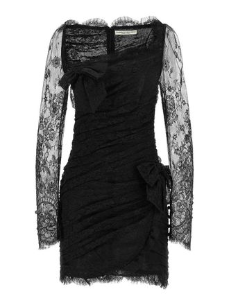 Alessandra Rich Robe Au Genou - Noir